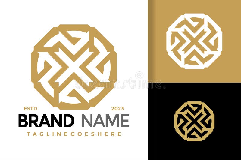 Letter X Monogram Logo Vector Icon Illustration Stock Vector ...