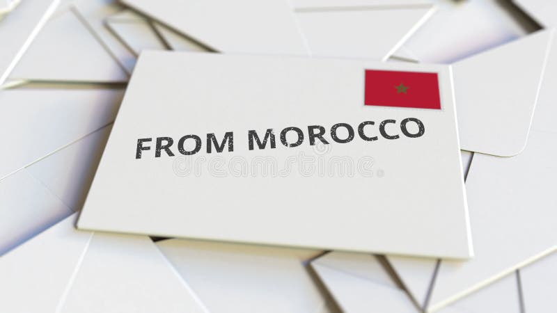 Letter with from Morocco Stamp among Other Letters. International Mail ...