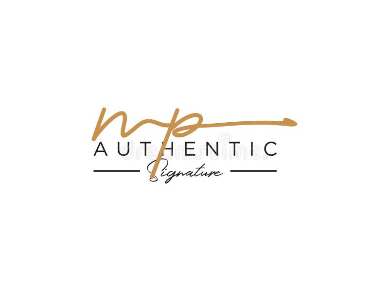 Letter MP Signature Logo Template Vector Stock Vector - Illustration of ...