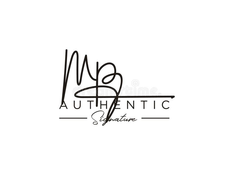 Letter MP Signature Logo Template Vector Stock Vector - Illustration of ...