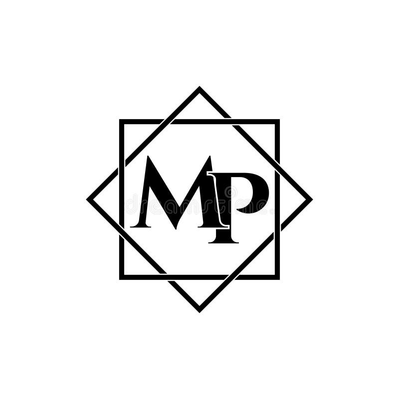 Letter MP Simple Monogram Logo Icon Design. Stock Vector - Illustration ...