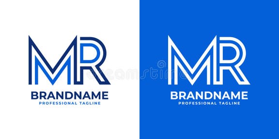 Letter MR Line Monogram Logo, Suitable for Business with MR or RM ...