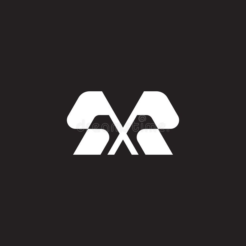 Letter Mr Simple Curves Geometric Logo Vector Stock Vector ...