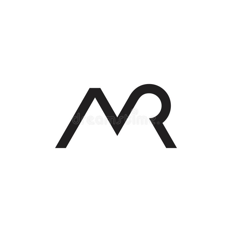 Letter Mr Simple Geometric Line Logo Vector Stock Vector - Illustration ...