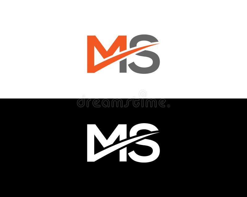 Letter MS Logo Design Template Vector Icon Stock Vector - Illustration ...