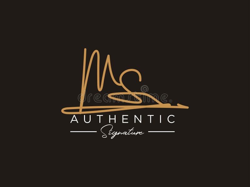 Letter MS Signature Logo Template Vector Stock Vector - Illustration of ...