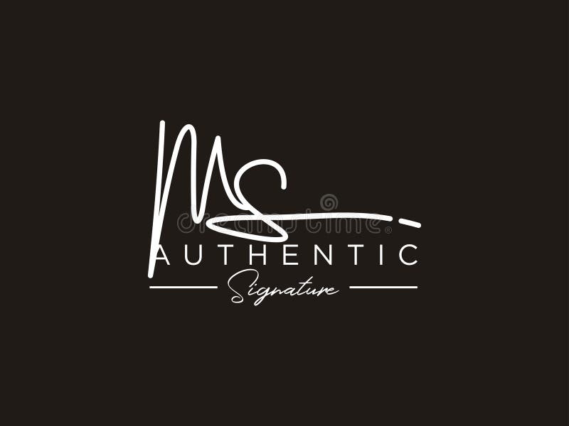 Letter MS Signature Logo Template Vector Stock Vector - Illustration of ...