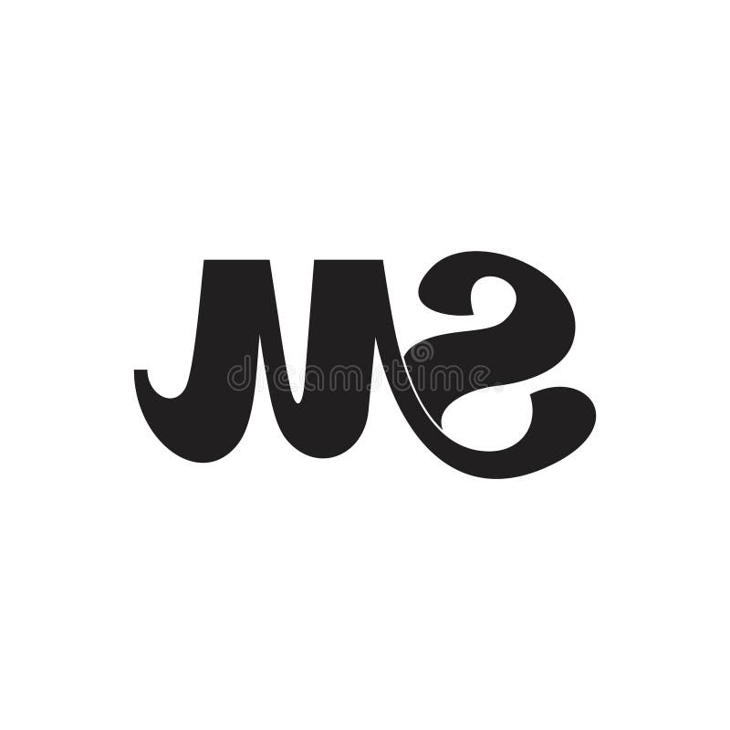 Letter Ms Simple Curves Logo Vector Stock Vector - Illustration of font ...