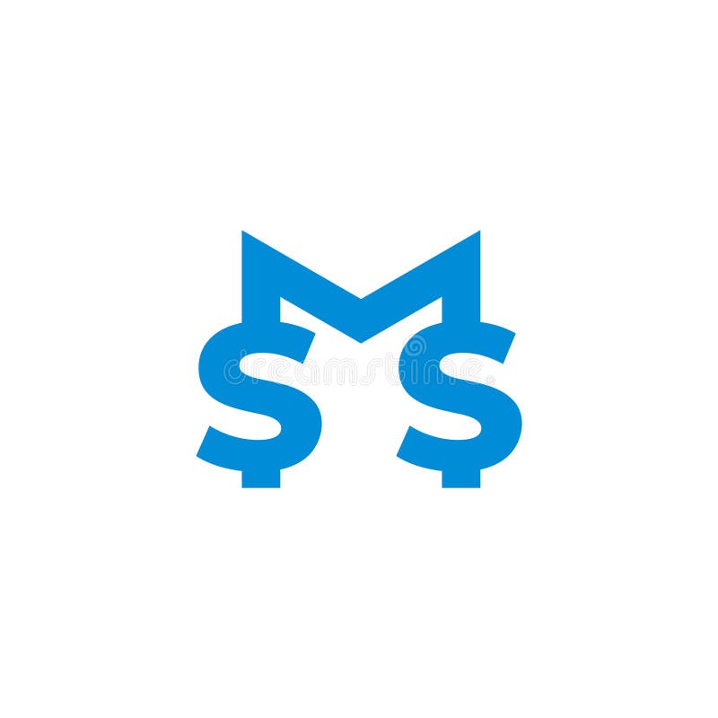 Letter Ms Simple Geometric Linked Line Logo Vector Stock Vector ...