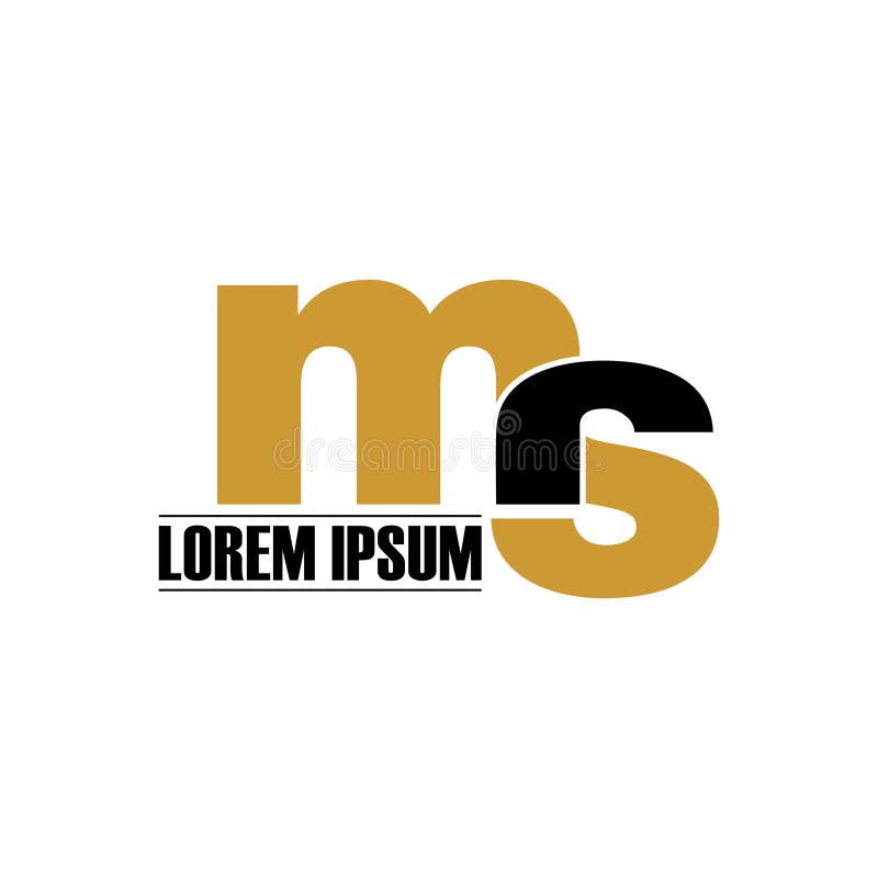 Letter MS Simple Monogram Logo Icon Design. Stock Vector - Illustration ...