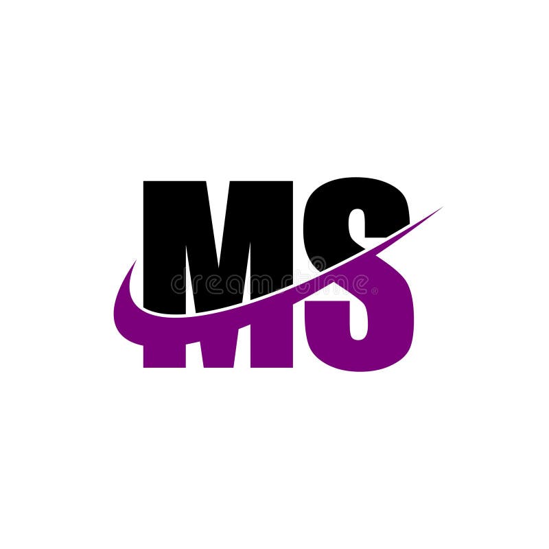 Letter MS Simple Monogram Logo Icon Design. Stock Vector - Illustration ...