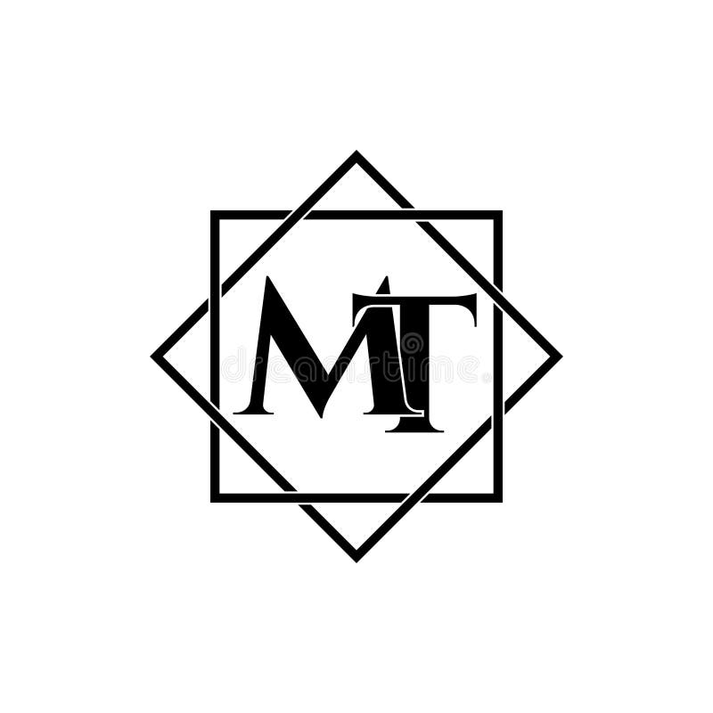 Letter MT Simple Monogram Logo Icon Design. Stock Vector - Illustration ...
