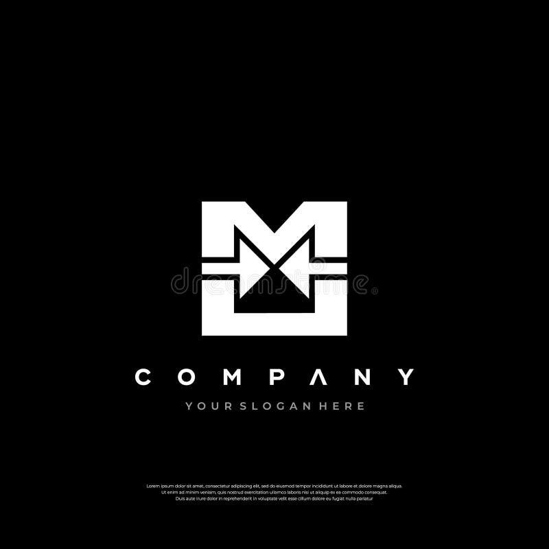 Letter MU Logo Combined with Arrow Logo Stock Vector - Illustration of ...