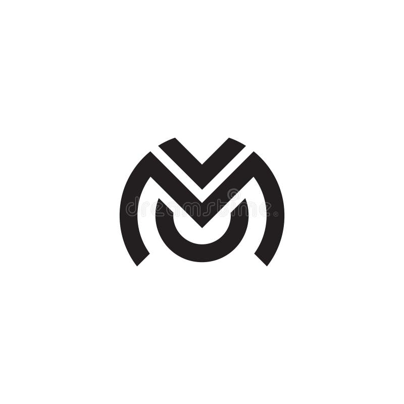 Letter Mu Simple Simple Geometric Line Logo Vector Stock Vector ...