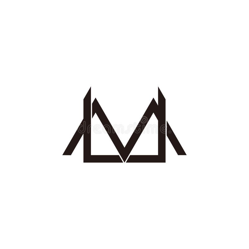 Letter Mu Simple Linked Overlap Design Symbol Vector Stock Vector ...