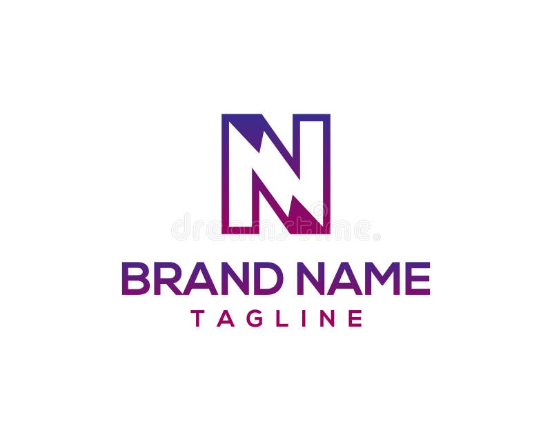 Letter N Abstract Logo Icon Design. Stock Vector - Illustration of ...