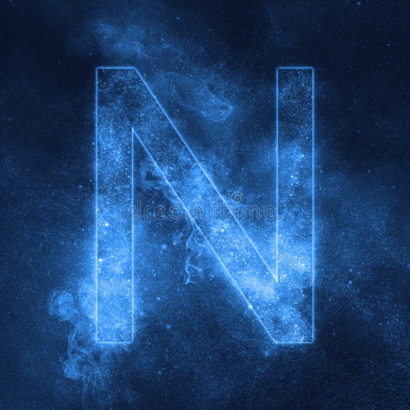 Letter N Alphabet Symbol. Space Letter, Night Sky Letter Stock ...