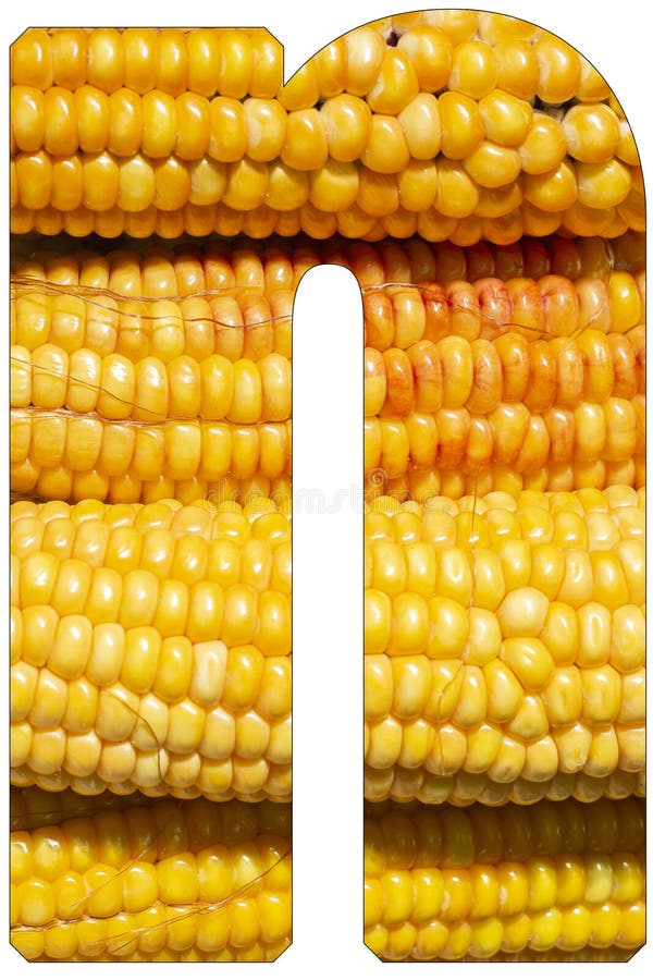 Letter L of the Alphabet, with Texture of Corn Stock Image - Image of ...
