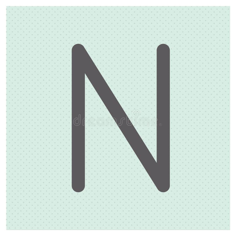 Letter N Alphabet Vector Illustration. Vector Illustration Decorative ...