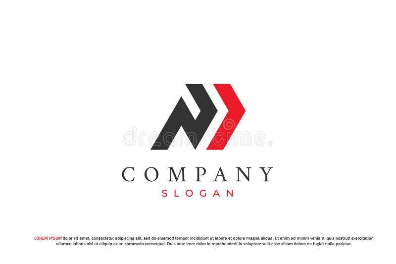 Letter N and Arrow Box Logo Expedition Delivery Stock Vector ...