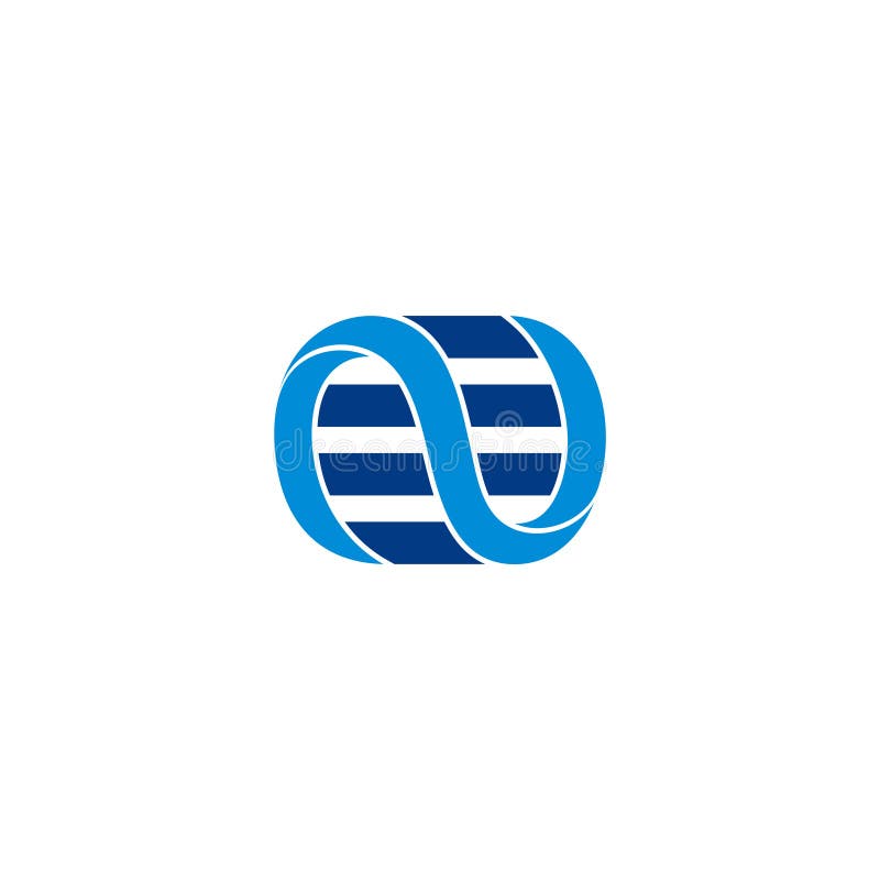 Letter N Blue Wavy Geometric 3d Flat Logo Vector Stock Vector ...