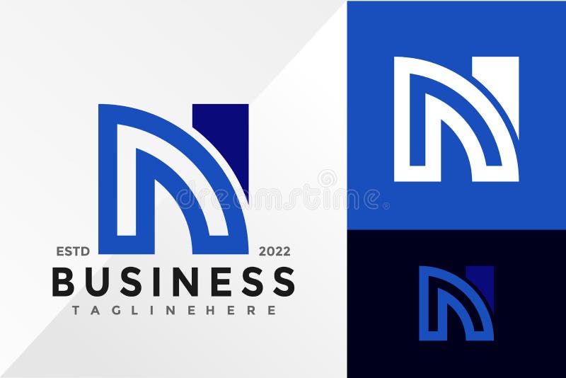 Letter N Business Logo Design Vector Illustration Template Stock Vector ...