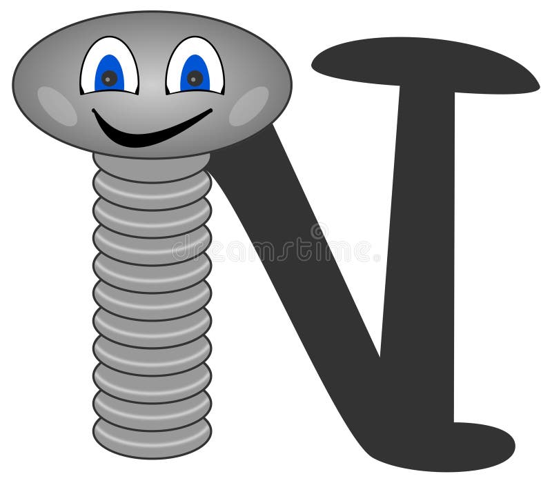 Letter N Cartoon Vector Illustration Stock Vector - Illustration of ...