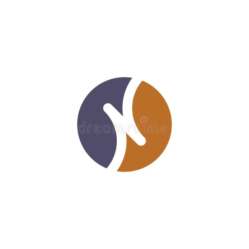 Letter N Circle Logo Symbol Stock Vector - Illustration of creative ...