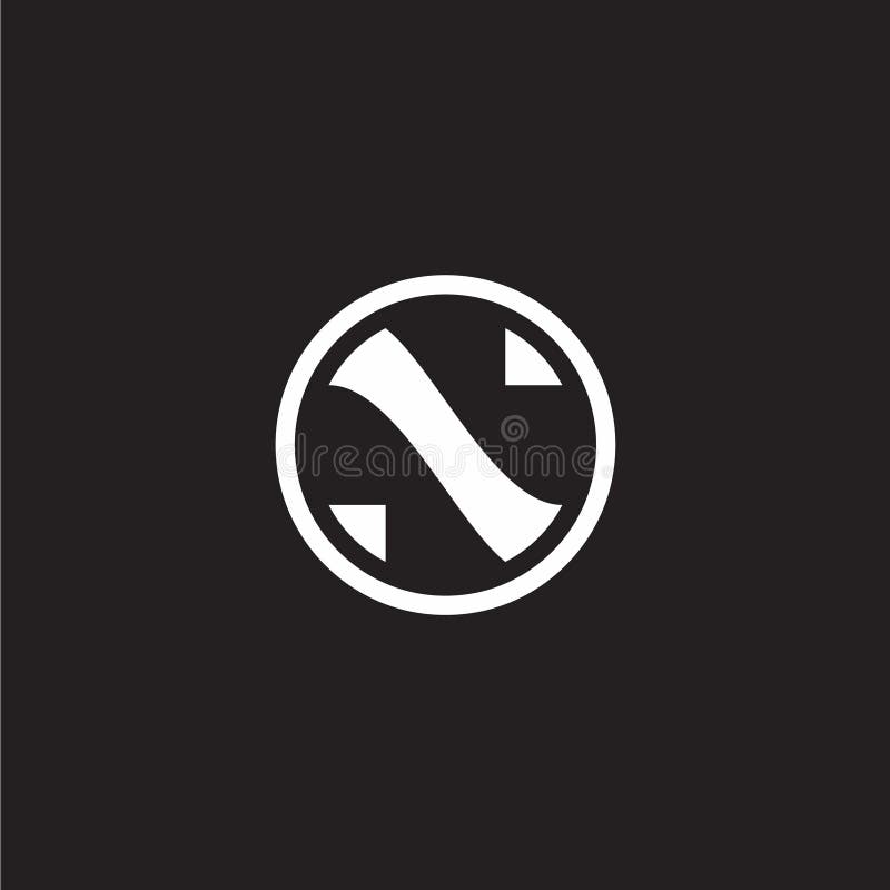 Letter N Circle Triangle Simple Geometric Shape Logo Vector Stock ...