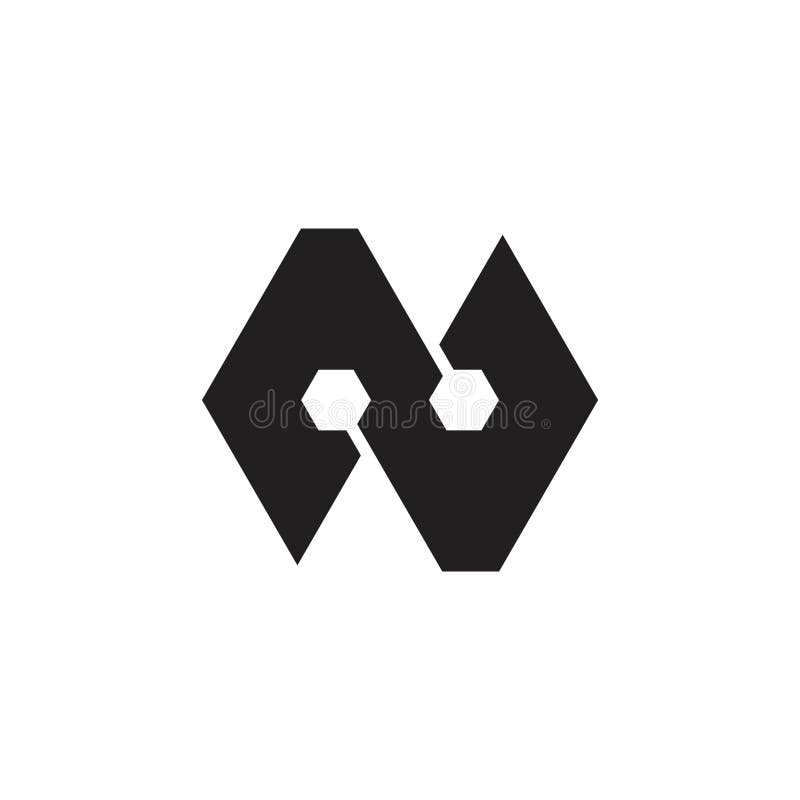 Letter N Clear Geometric Line Logo Vector Stock Vector - Illustration ...