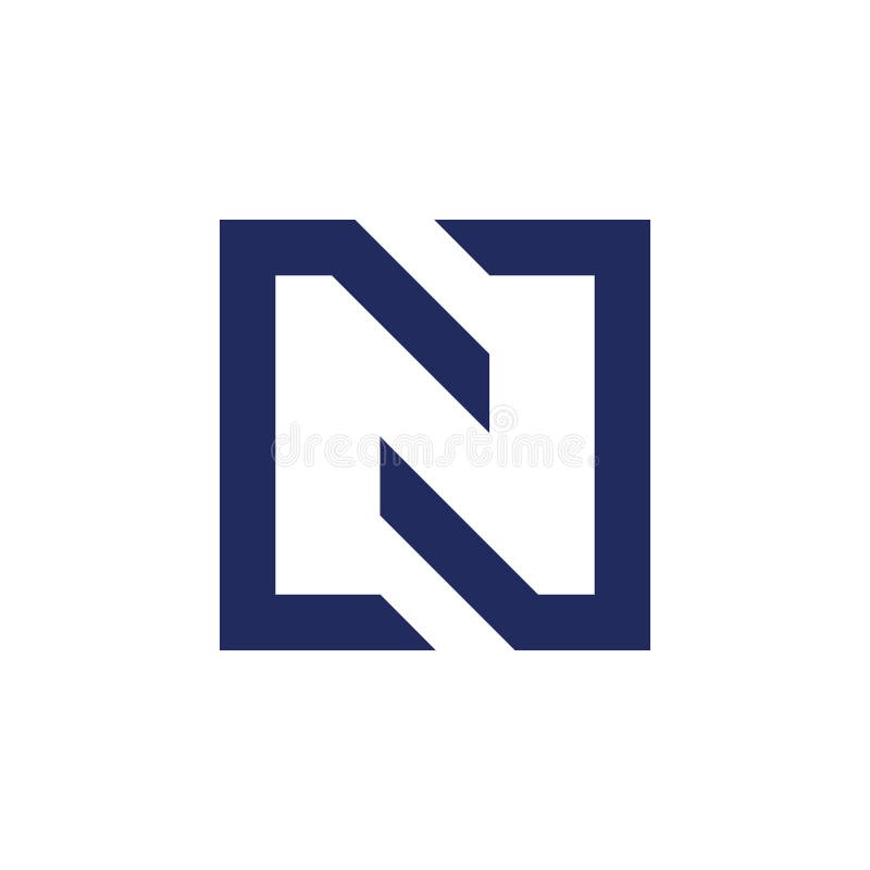 Letter N Clear Geometric Line Square Logo Vector Stock Vector ...