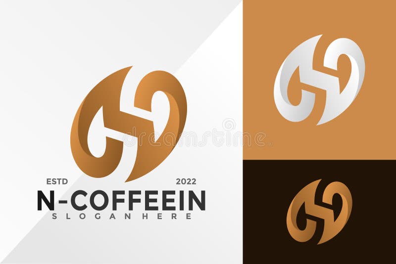 Letter N Coffee Logo Design Vector Illustration Template Stock Vector ...