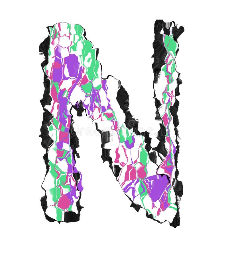 Letter N. stock illustration. Illustration of ornament - 85975988