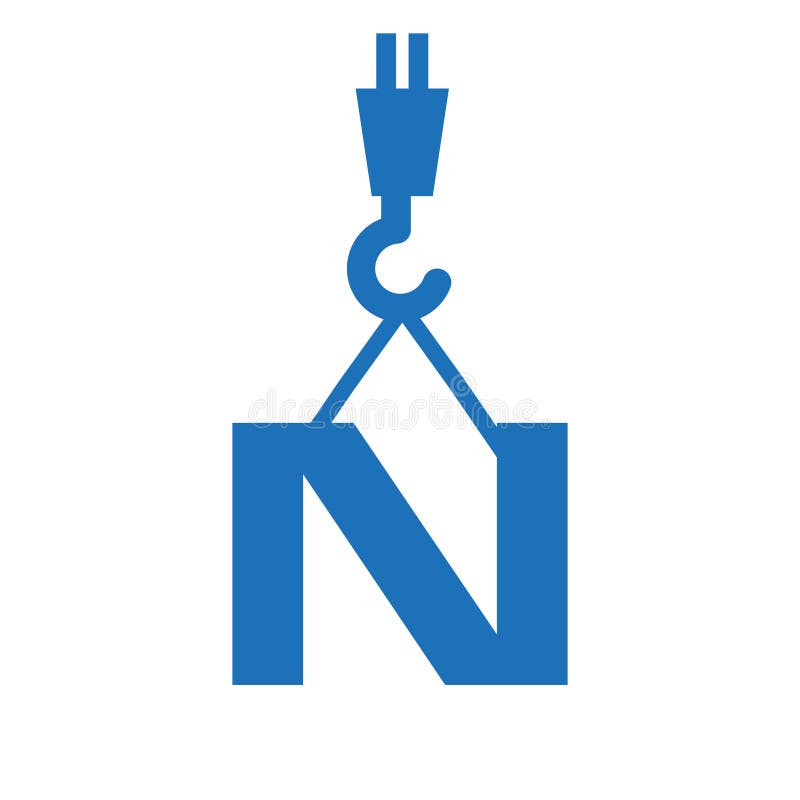 Letter N Construction Logo Template. Construction Logo Crane Concept ...
