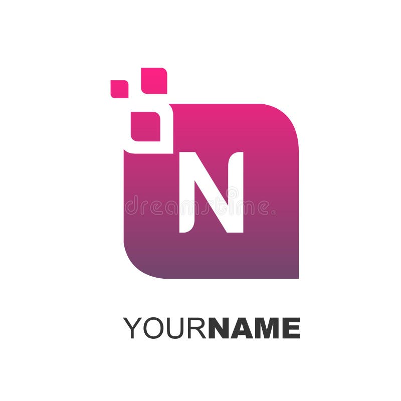 Letter N Creative Tech Logo Icon Design Stock Vector - Illustration of ...