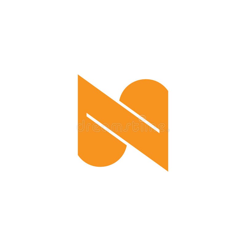 Letter N Flash Geometric Design Simple Logo Vector Stock Vector ...