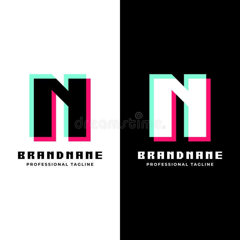 Letter N Glitch Logo, Great for Futuristic and Innovative Projects ...