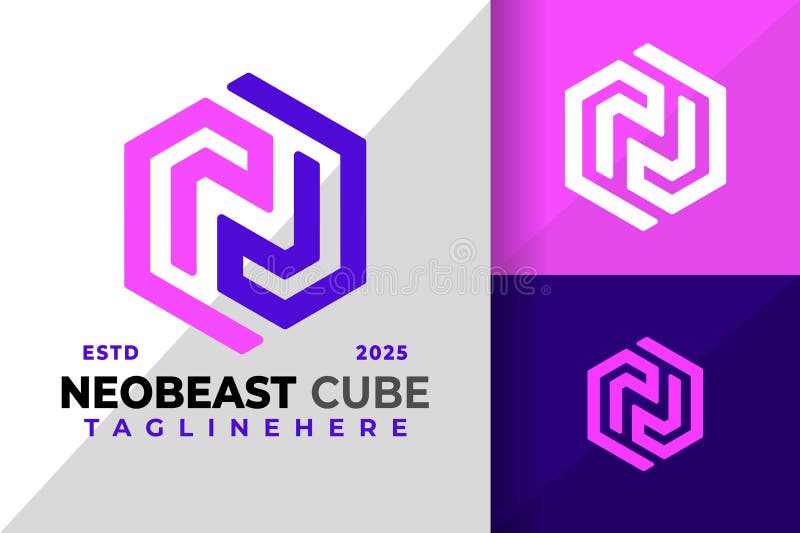 Cube Emblem Letter N Stock Illustrations – 75 Cube Emblem Letter N ...