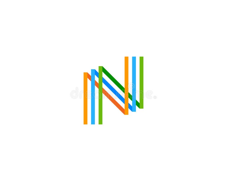 Letter N Icon Logo Design Element Stock Vector - Illustration of flat ...
