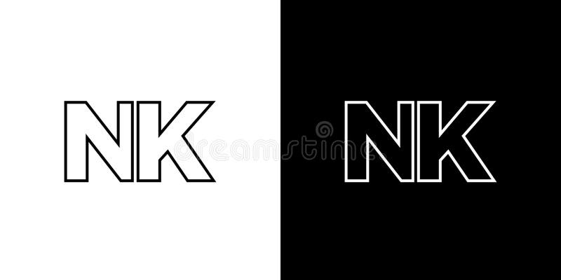 Letter N and K, NK Logo Design Template. Minimal Monogram Initial Based ...