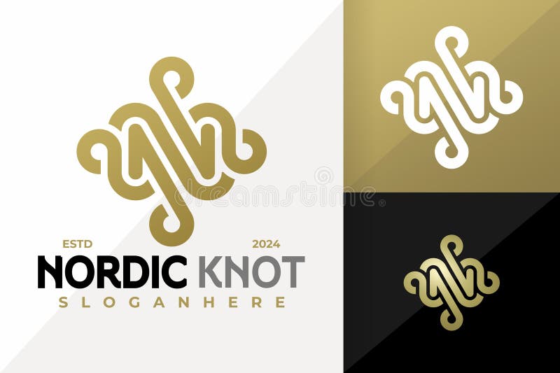 Letter N Knot Elegant Logo Icon Vector Design. Creative Simple Logos ...