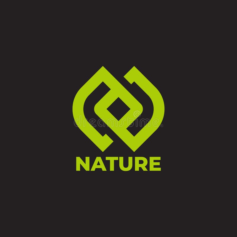 Letter N Linked Leaf Nature Symbol Logo Vector Stock Vector ...