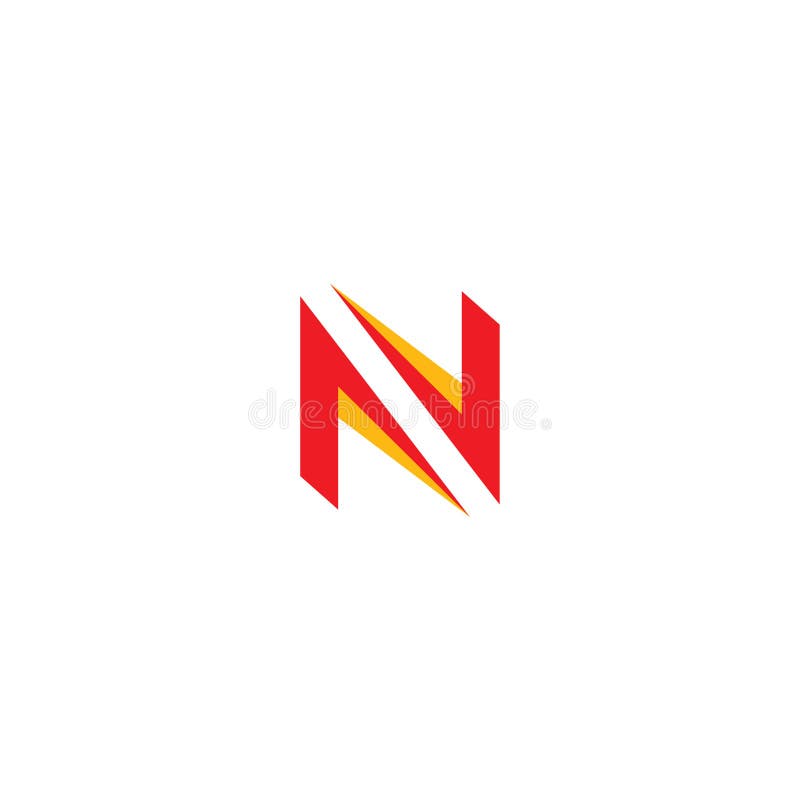 Letter N Logo Design. N Abstract Logo Stock Vector - Illustration of ...