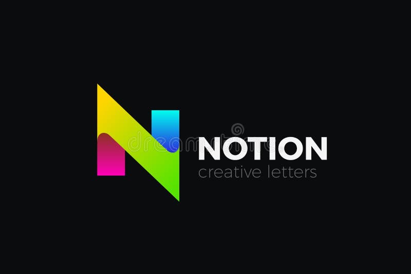 Letter N Logo Design Vector Template. Monogram Logotype Concept Icon ...