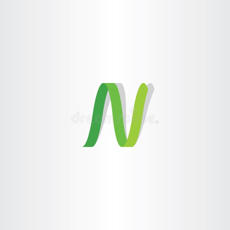 Letter N Logo Green Logotype Icon Vector Sign Stock Vector ...