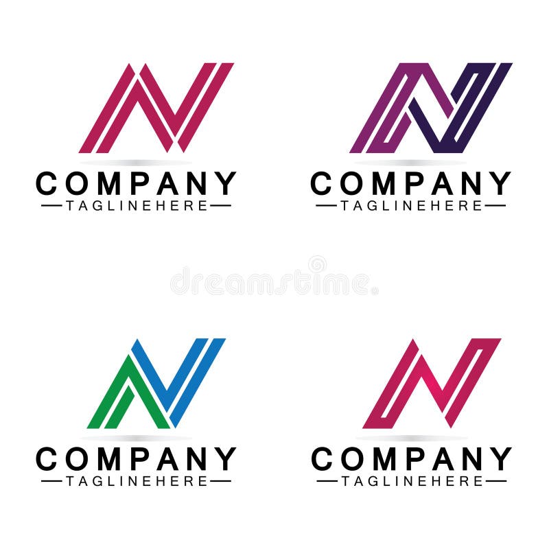 Letter N Logo Icon Design Template Elements Stock Vector - Illustration ...