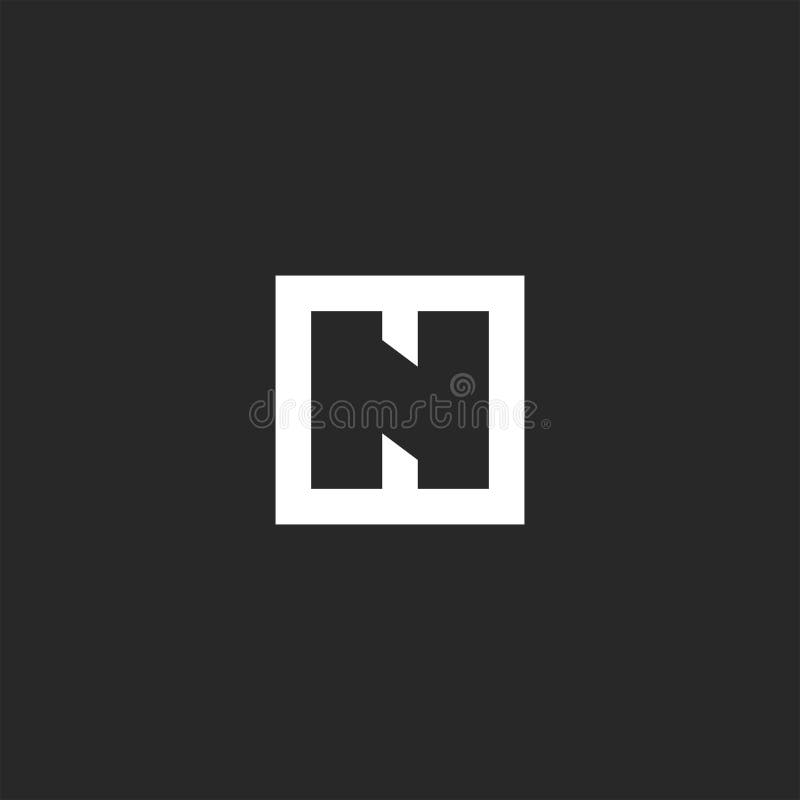 Letter N Logo Initial Mockup Monogram Square Geometric Shape ...