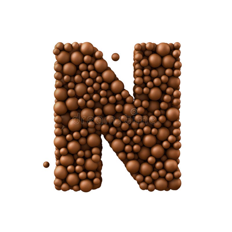 Chocolate Letter N Stock Illustrations – 106 Chocolate Letter N Stock ...