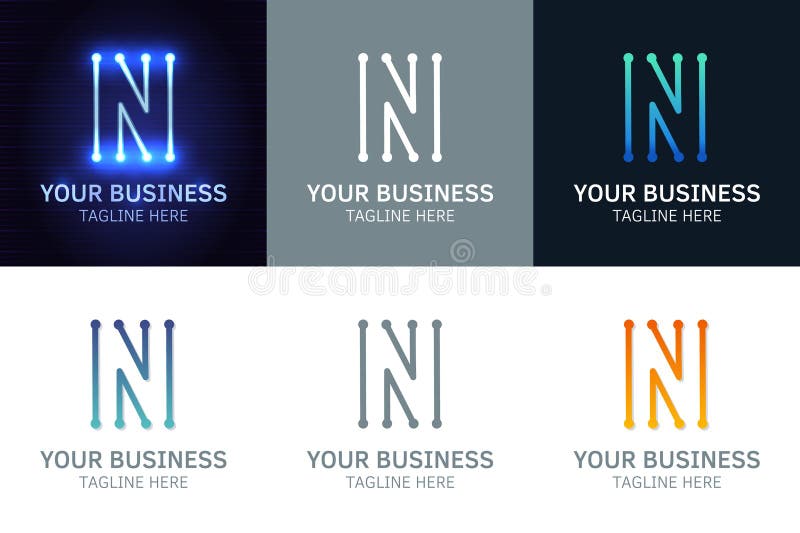 Letter N Minimal Logo Icon Design. Vector Template Graphic Elements ...