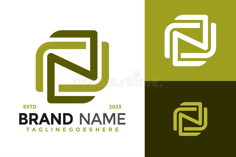 Letter N Monogram Unique Logo Design Vector Symbol Icon Illustration ...